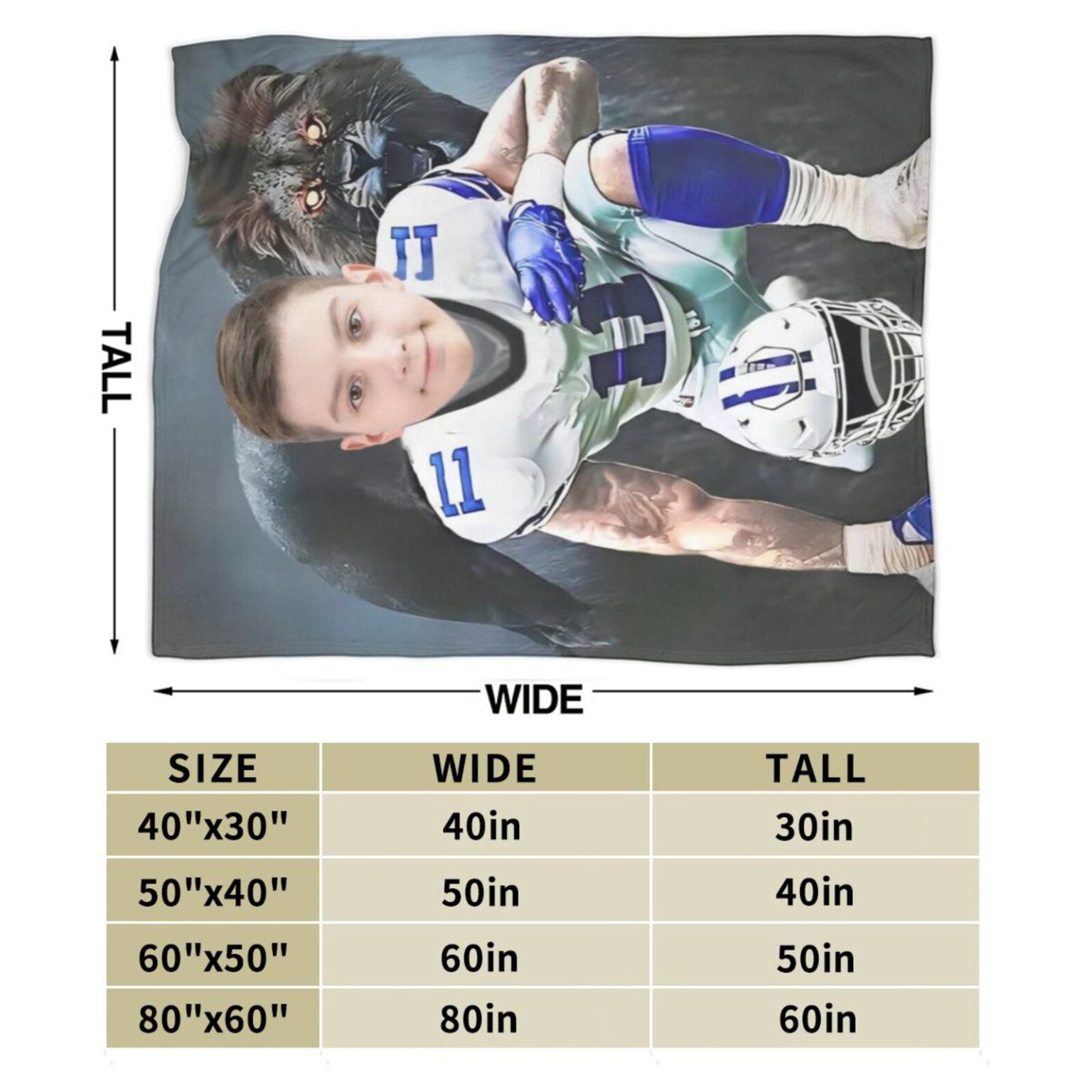 Custom Sporter NFL Indianapolis Colts Blanket - FastPrintStar