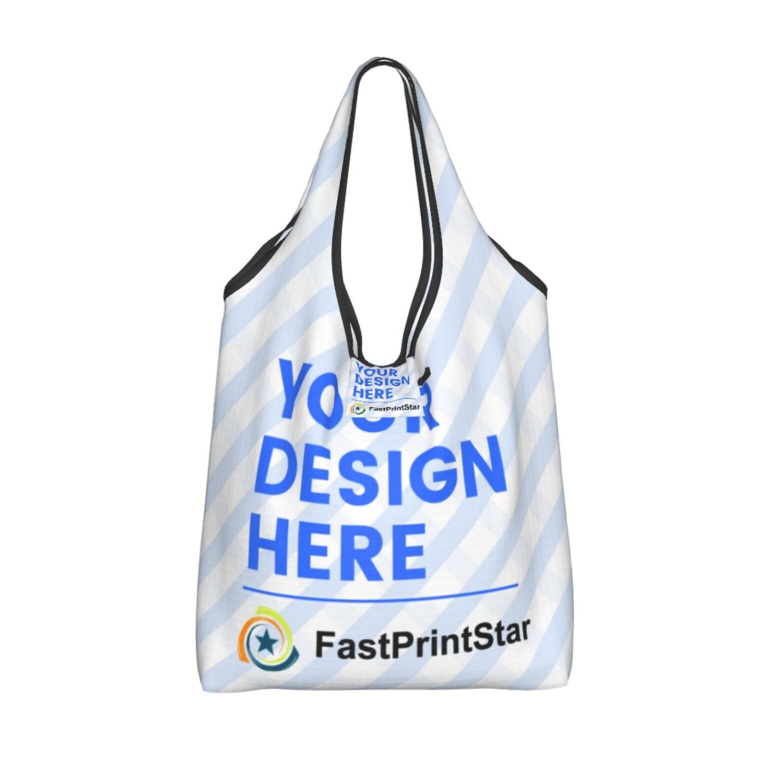 Custom Foldable Reusable Shopping Bags No Minimum - FastPrintStar Custom Foldable Reusable Shopping Bags No Minimum - FastPrintStar