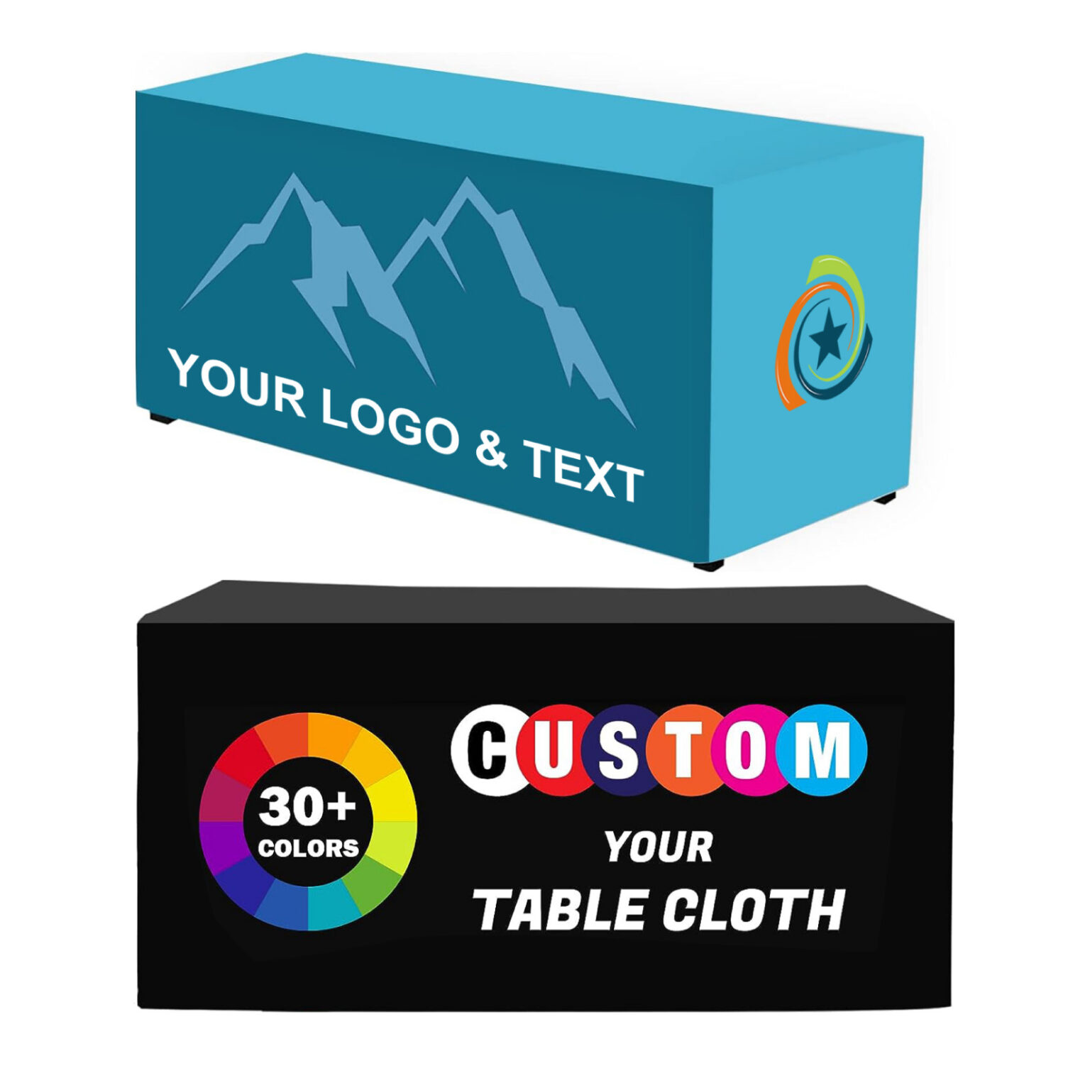 Custom Fitted Table Cloth | Design with Your Logo Online - FastPrintStar