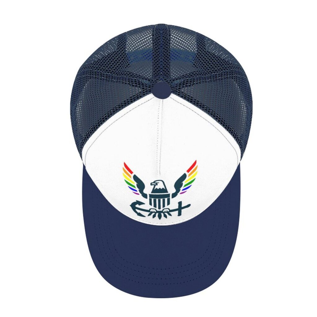Custom Navy Pride Trucker Hat - FastPrintStar