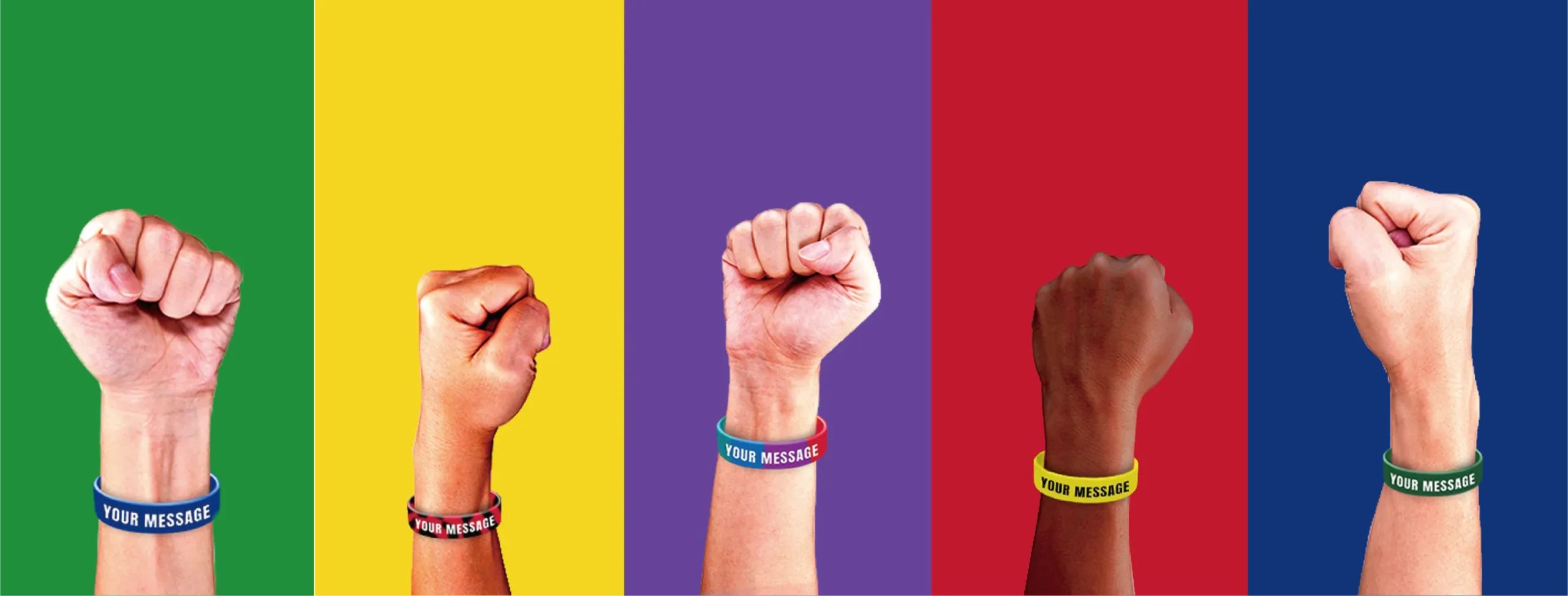 Custom Rubber Bracelets No Minimum | Bulk Pricing Available - FastPrintStar